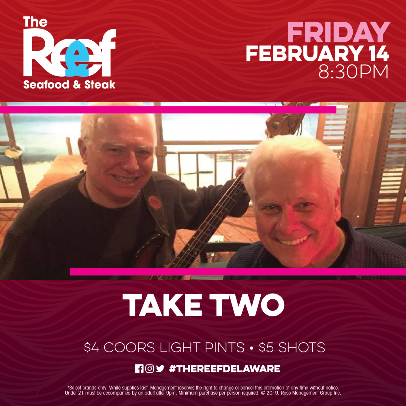 Valentine's Day with Take Two - The Reef Seafood & Steak